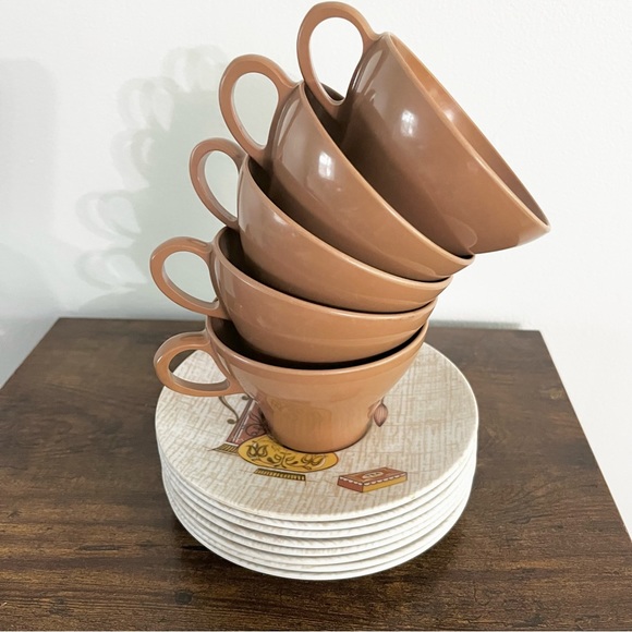 texasware | Dining | Vintage Texasware Brown Plastic Melamine Mugsbrown ...